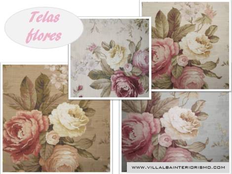 Románticas telas de flores – Villalba Interiorismo